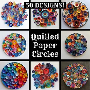 Quilled Paper Circles: High Resolution Digital Paper (PNG) - Etsy