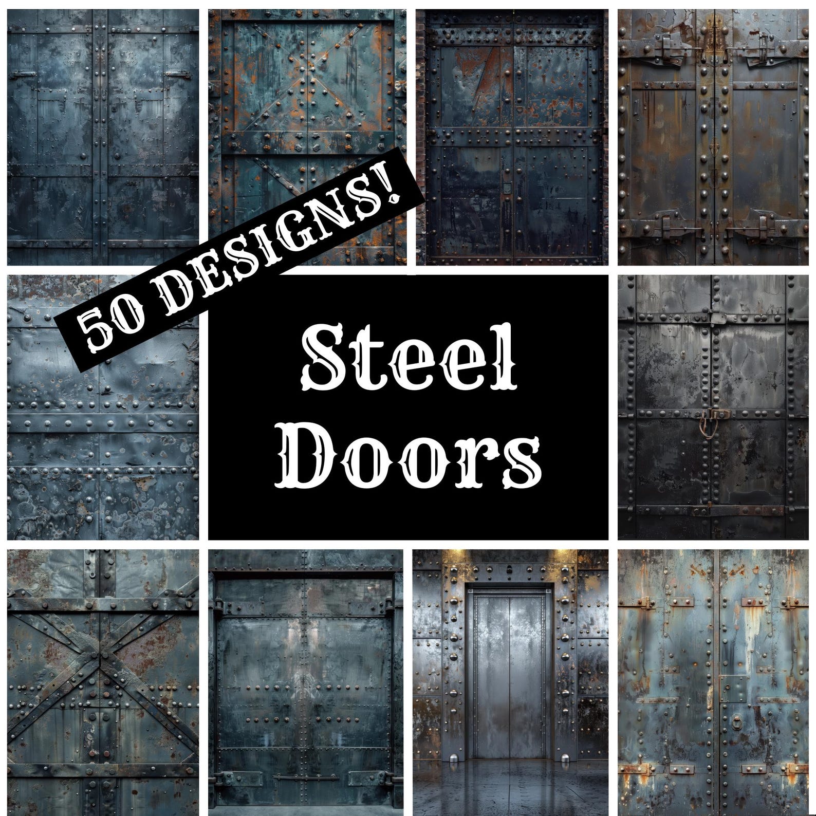 Steel Doors Journal Paper: Vintage Scrapbook Inserts (digital Download ...