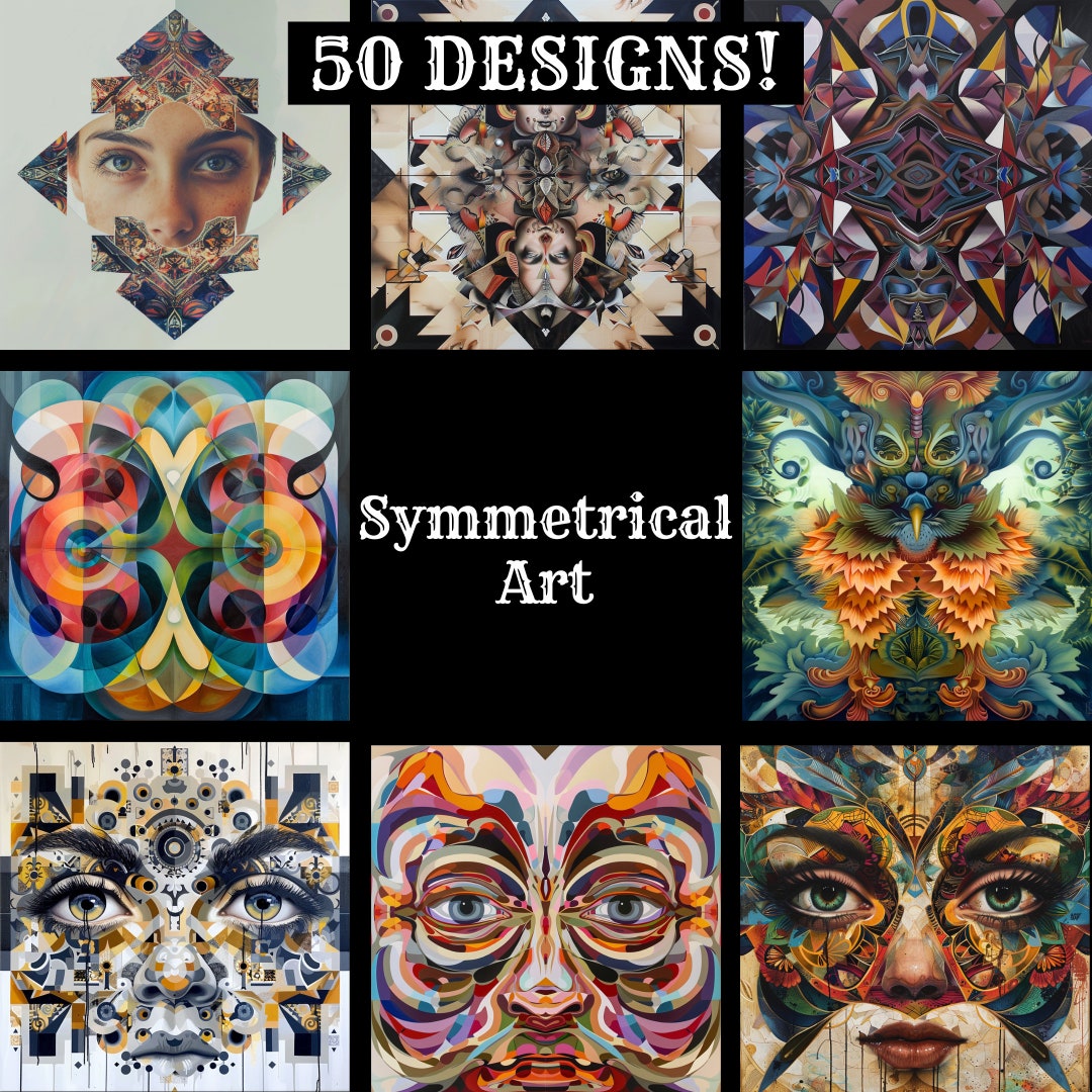 Symmetrical Art Paper, Symmetrical Art Printable Paper, Vintage ...