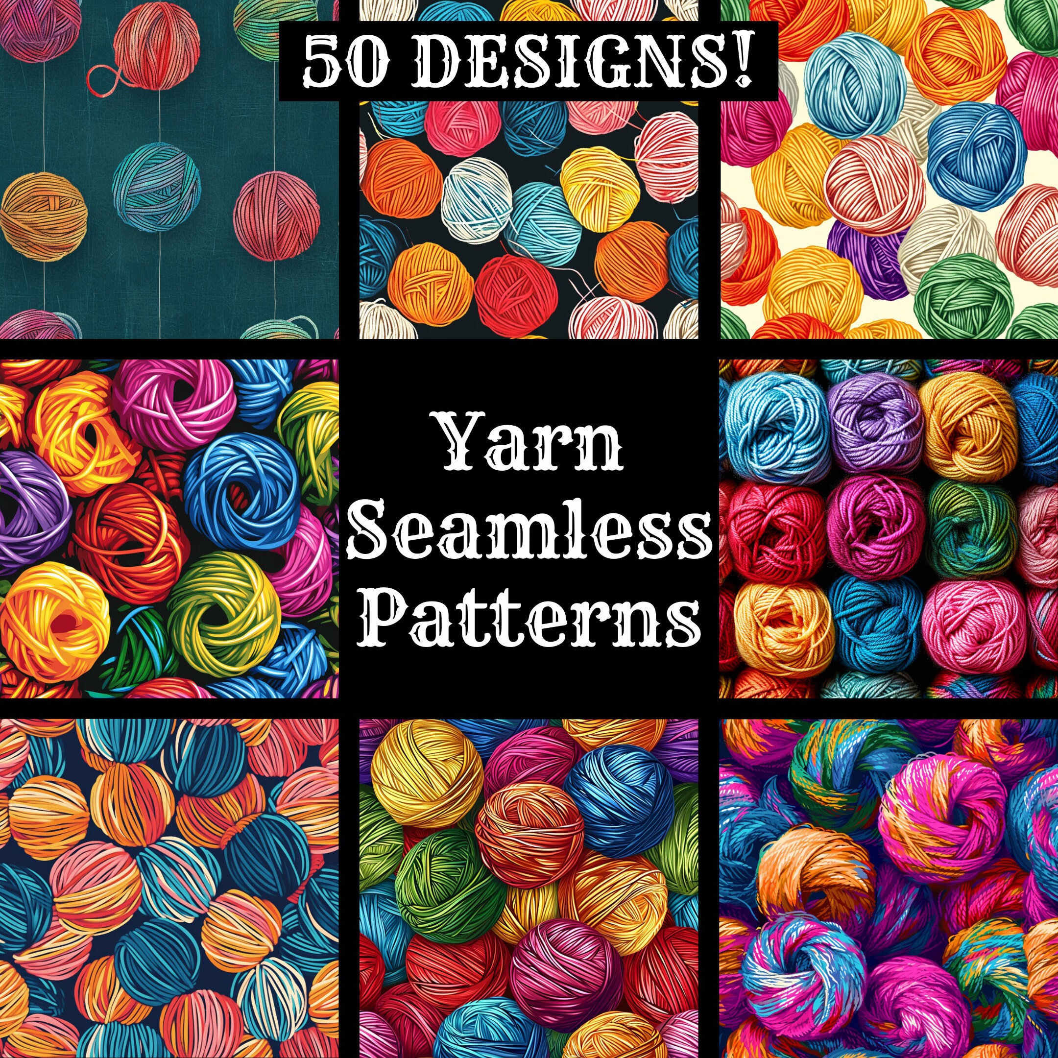 Yarn Seamless Digital Paper, Printable Scrapbook Paper Seamless ...