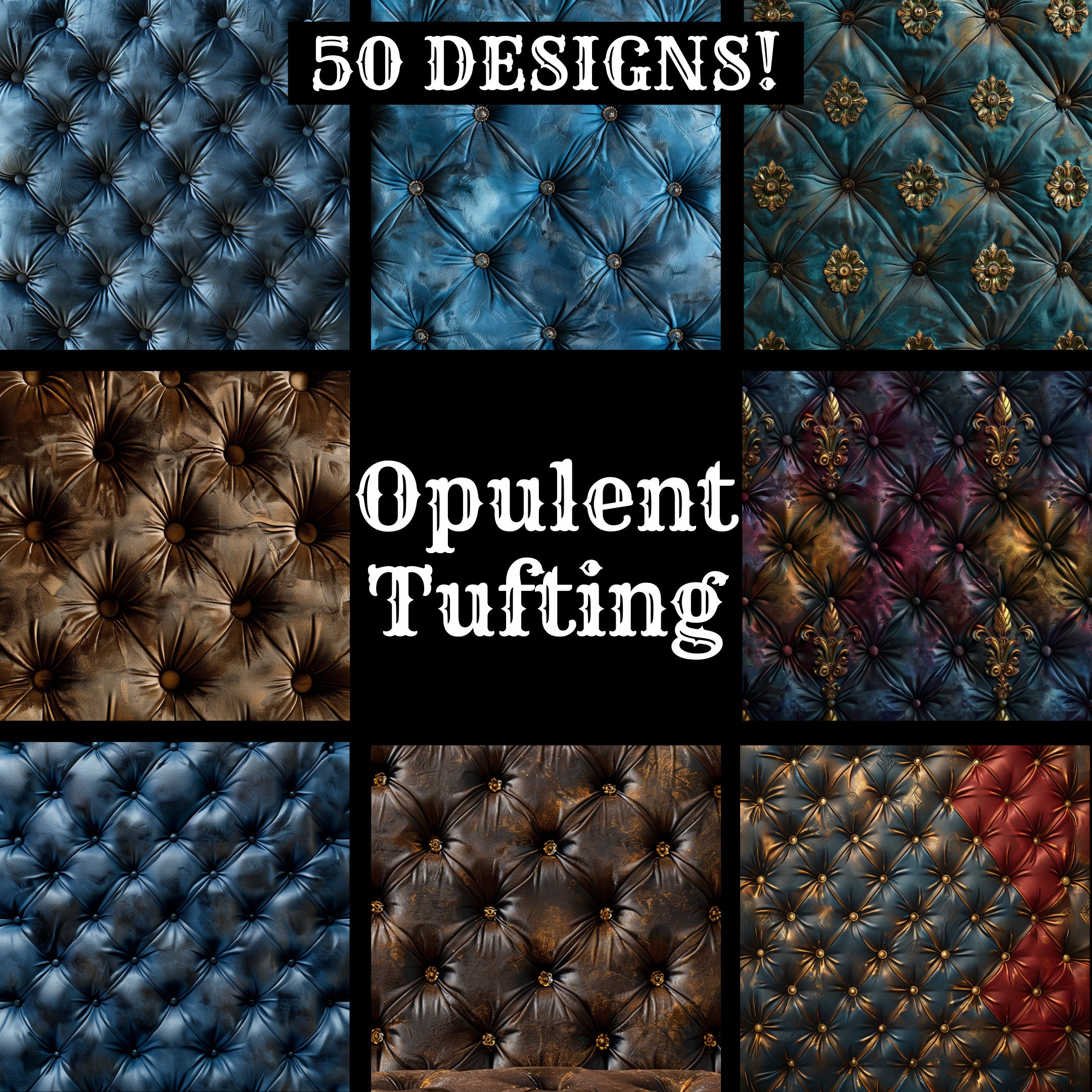 Opulent Tufting Digital Paper: High-resolution Scrapbook & Journal (PNG ...