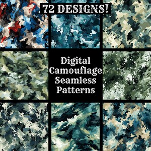 Digital Camouflage Seamless Digital Paper, Printable Scrapbook Paper ...