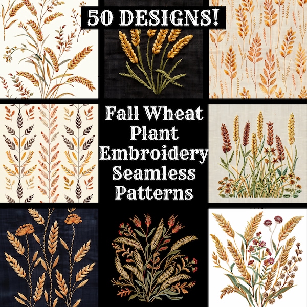 Wheat Embroidery - Etsy