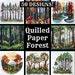 Quilled Paper Forest: High-resolution Digital Paper (PNG) - Etsy