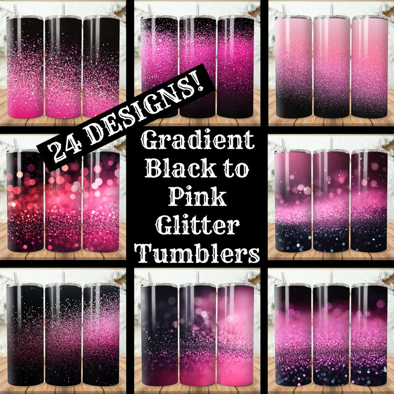 Pink to Black Gradient - Etsy