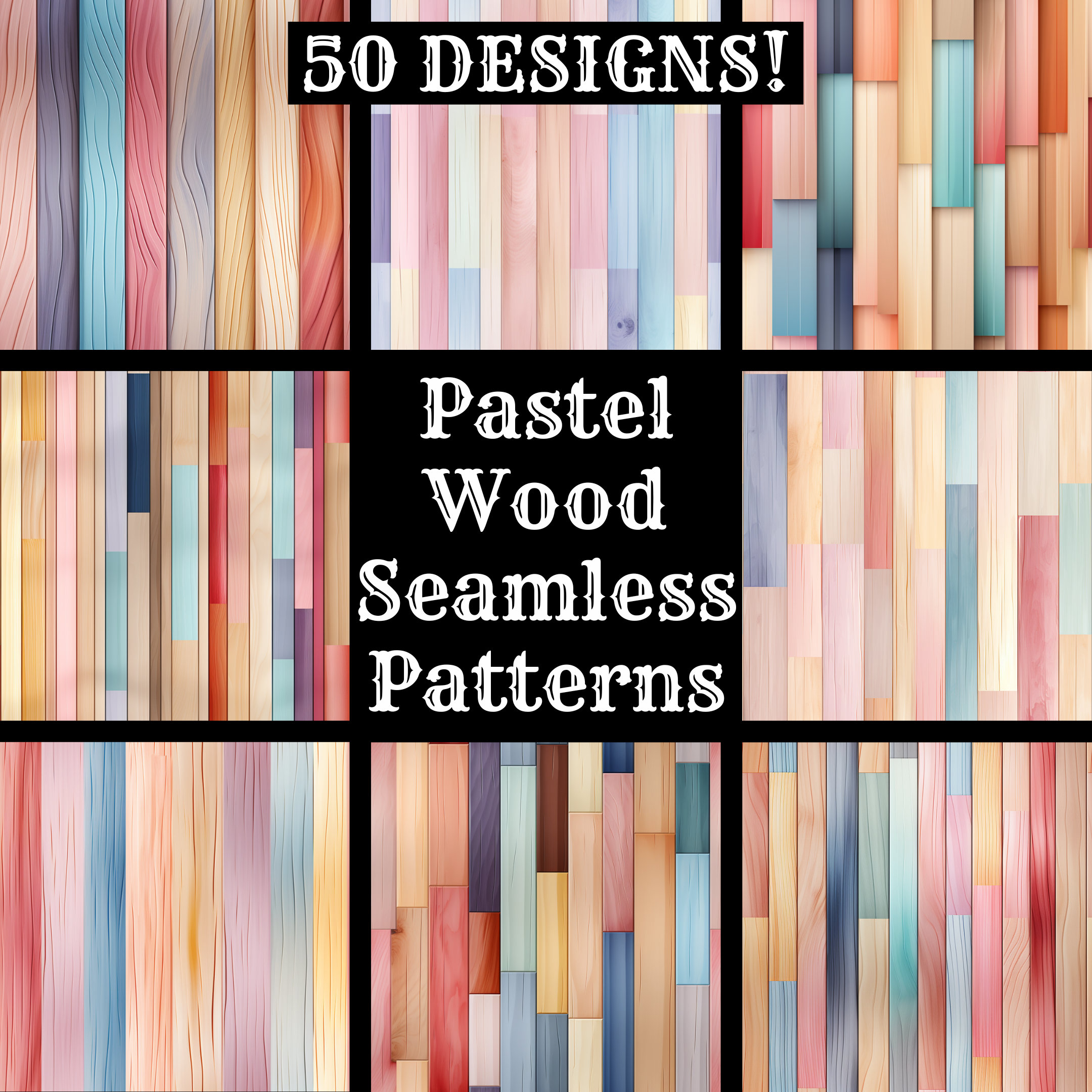 Pastel Wood Seamless Digital Paper Printable Scrapbook Paper - Etsy