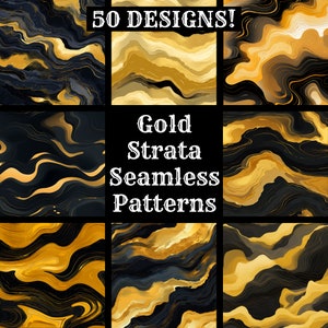 Gold Strata Seamless Digital Paper, Printable Scrapbook Paper Seamless ...