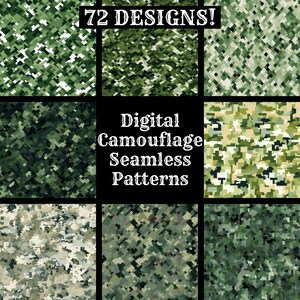 Digital Camouflage Seamless Digital Paper, Printable Scrapbook Paper ...