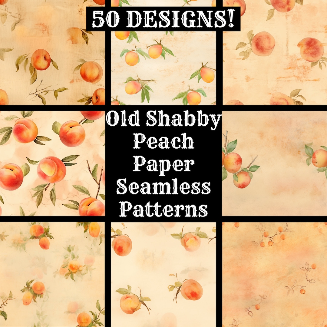 Old Shabby Peach Paper Seamless Digital Paper, Printable Scrapbook ...