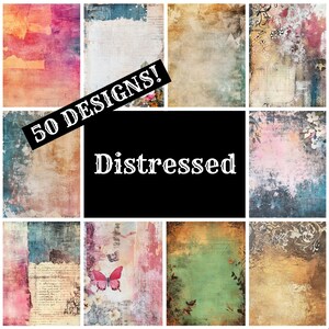 Distressed Journal Paper, Distressed Printable Paper, Vintage Journal ...