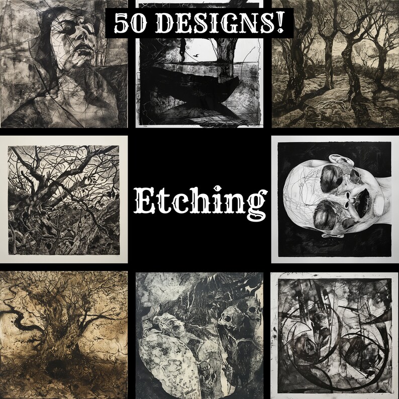 Etching Printable Digital Paper With High Resolution - Etsy