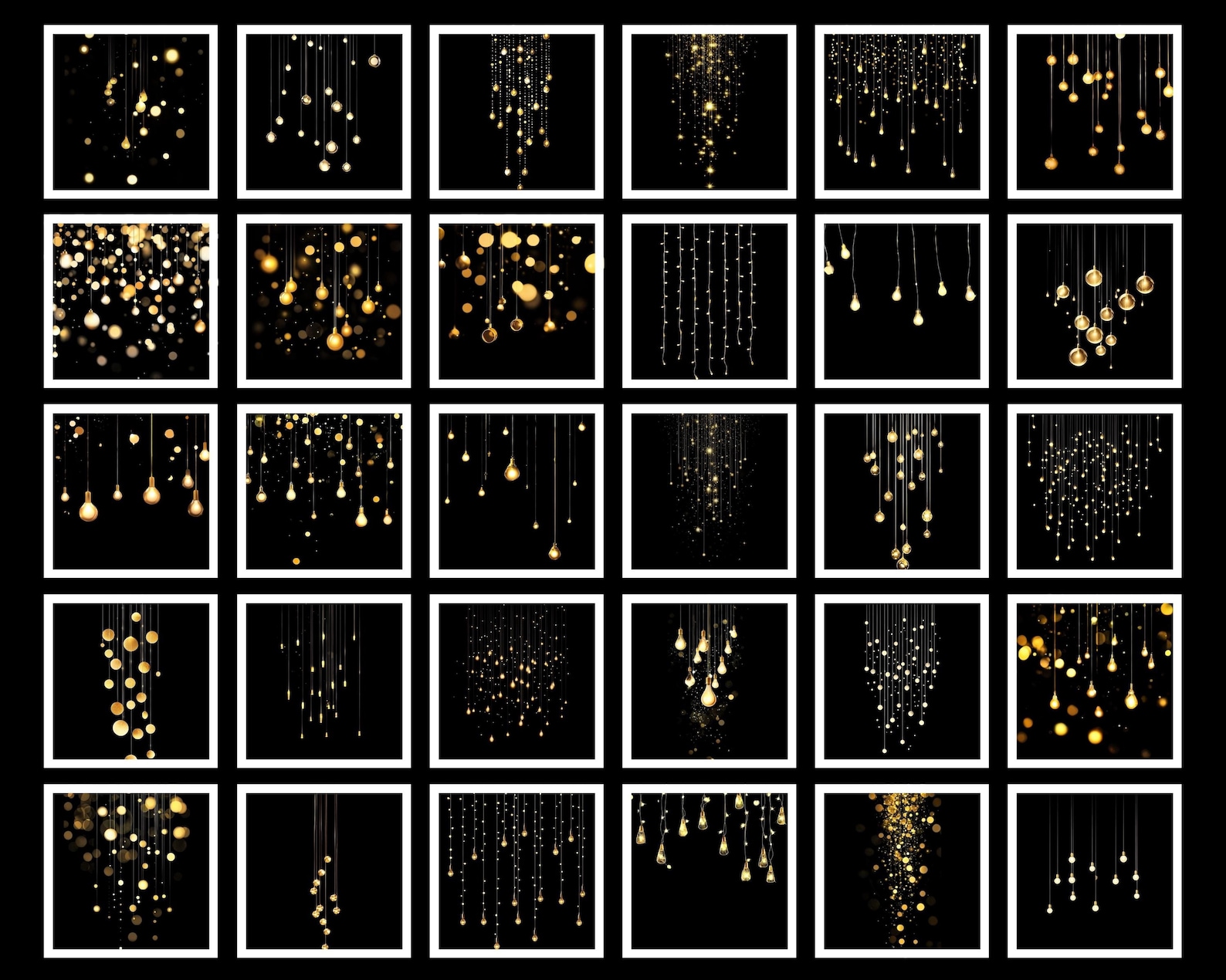 350 Bokeh String Light Photo Overlays: Twinkle Fairy Lights (PNG) - Etsy