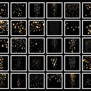 350 Bokeh String Light Photo Overlays: Twinkle Fairy Lights (PNG) - Etsy