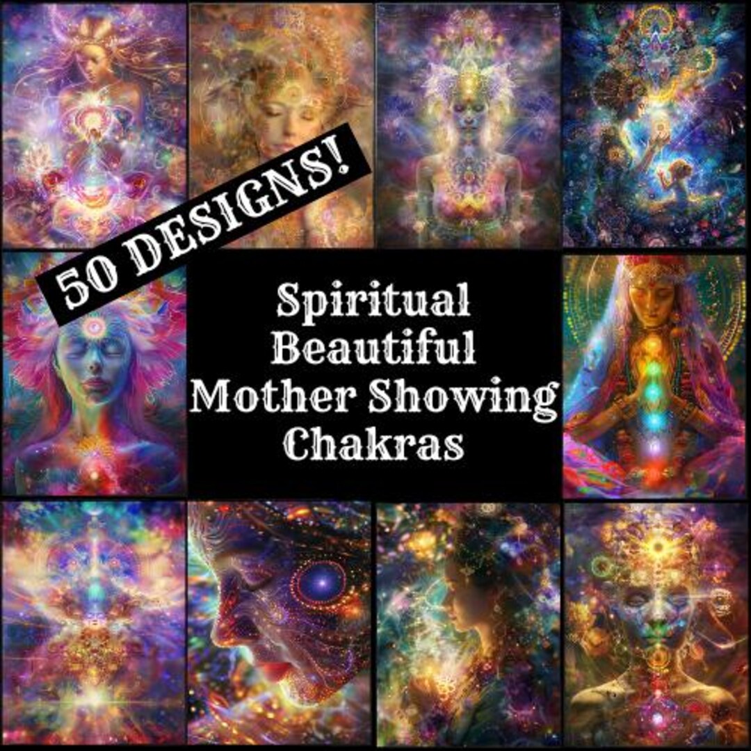 Chakras Mother Digital Paper: Spiritual Journal Inserts (PNG) - Etsy