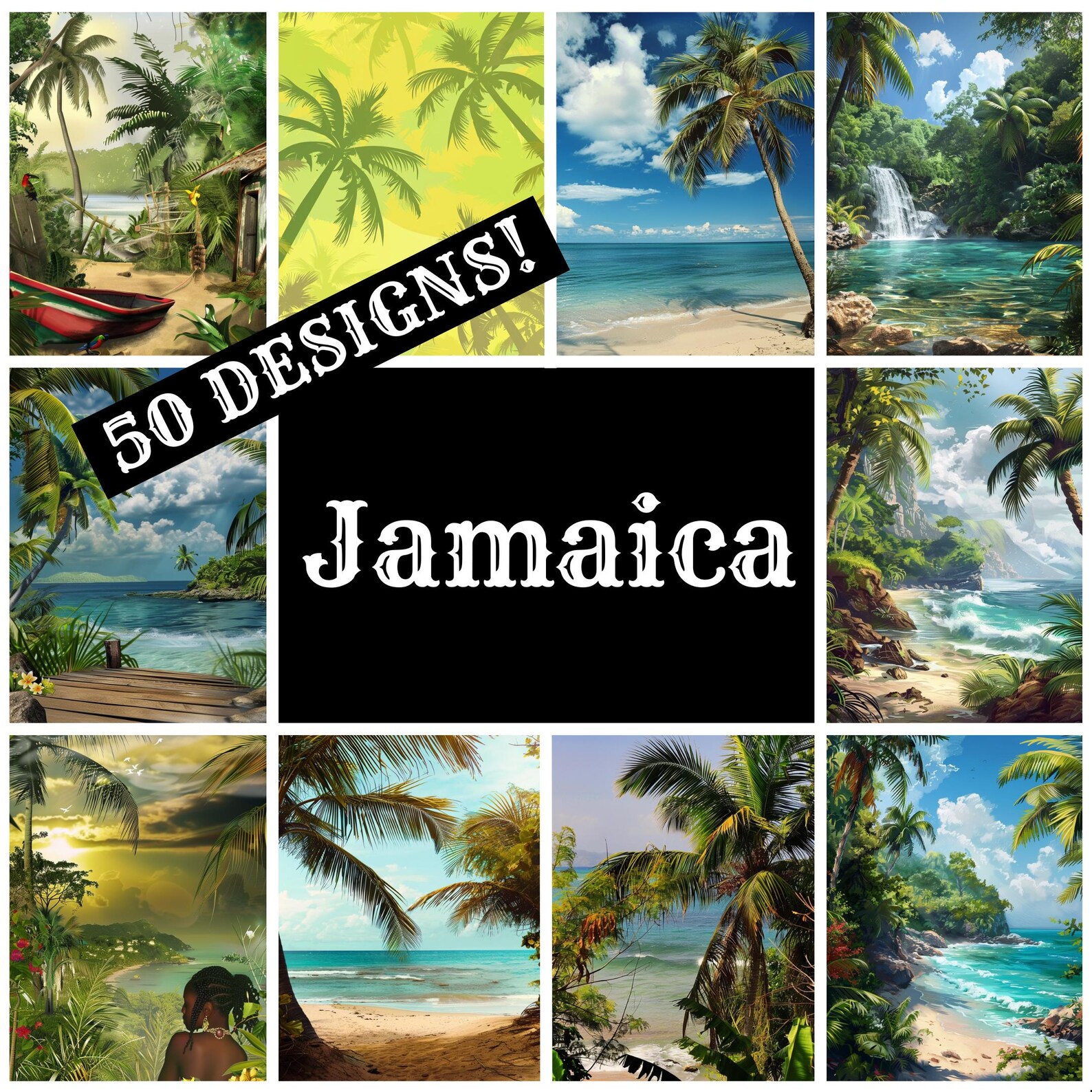 Jamaica Journal Paper: Vintage Scrapbook Inserts (PNG Digital Download ...