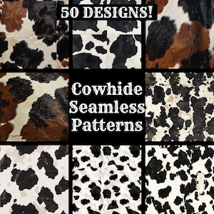 Cowhide Seamless Pattern: Digital Fabric Texture (PNG, 300 Dpi) - Etsy