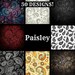 Vintage Paisley Digital Paper: 50 PNG Designs (digital Download) - Etsy