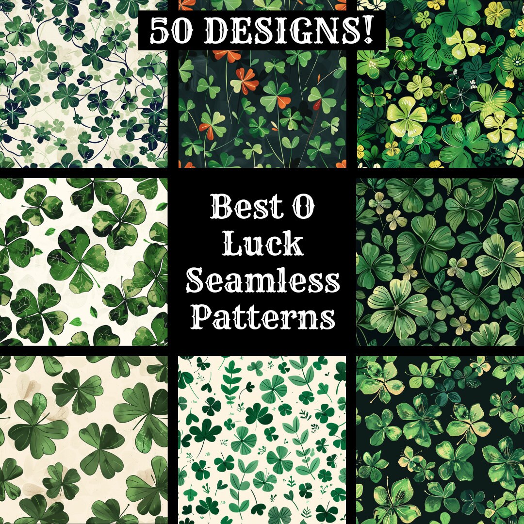 Best O Luck Seamless Digital Paper, Best O Luck Printable Scrapbook ...