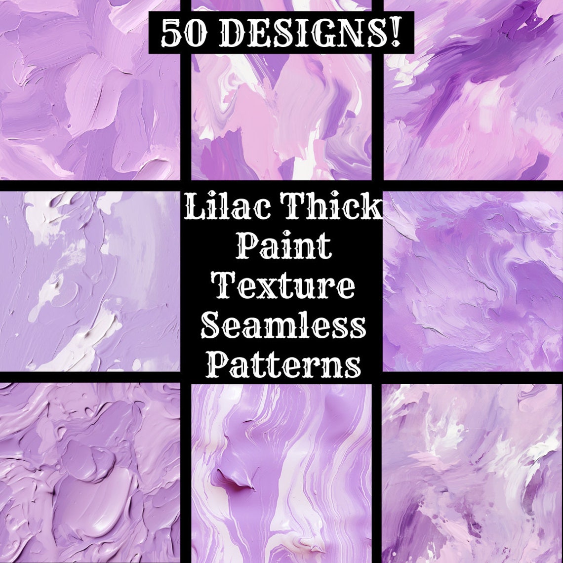 Lilac Thick Paint Texture Seamless Digital Paper, Printable Scrapbook ...