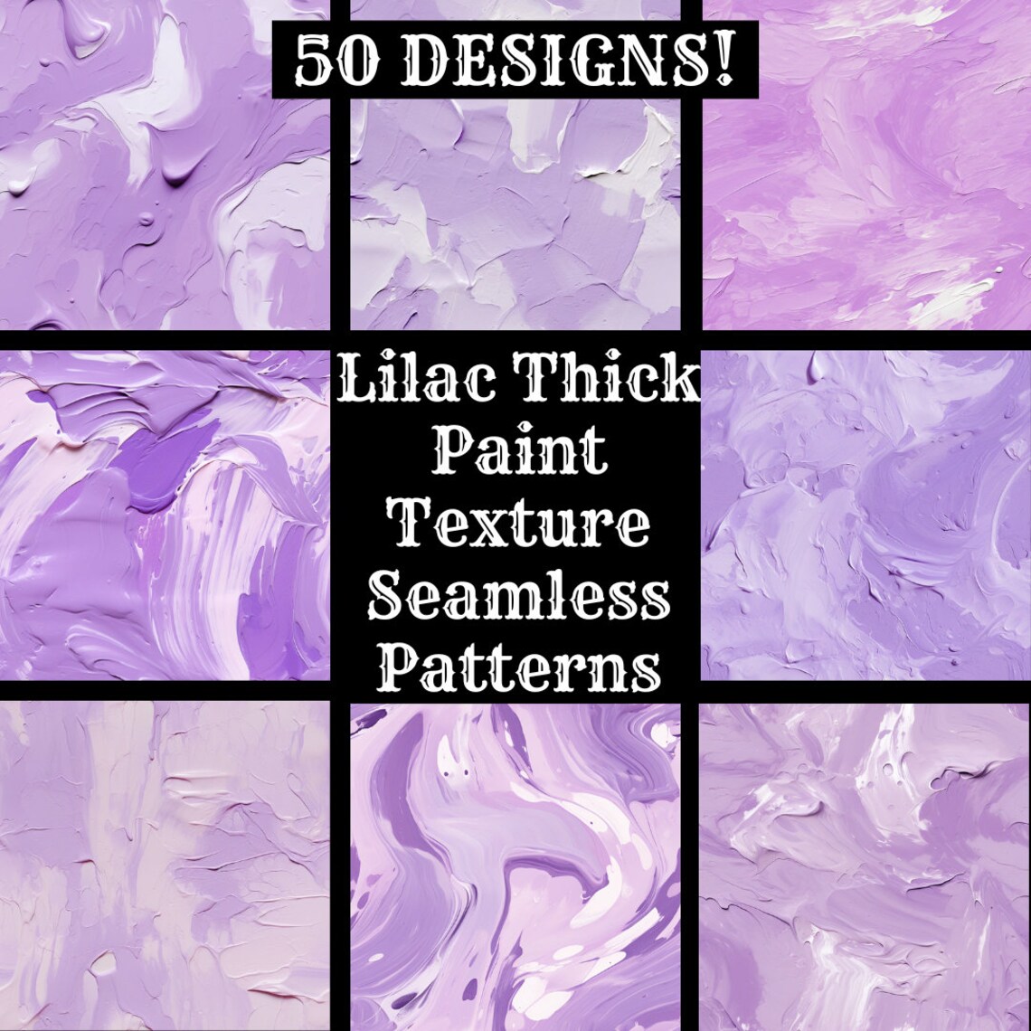 Lilac Thick Paint Texture Seamless Digital Paper, Printable Scrapbook ...