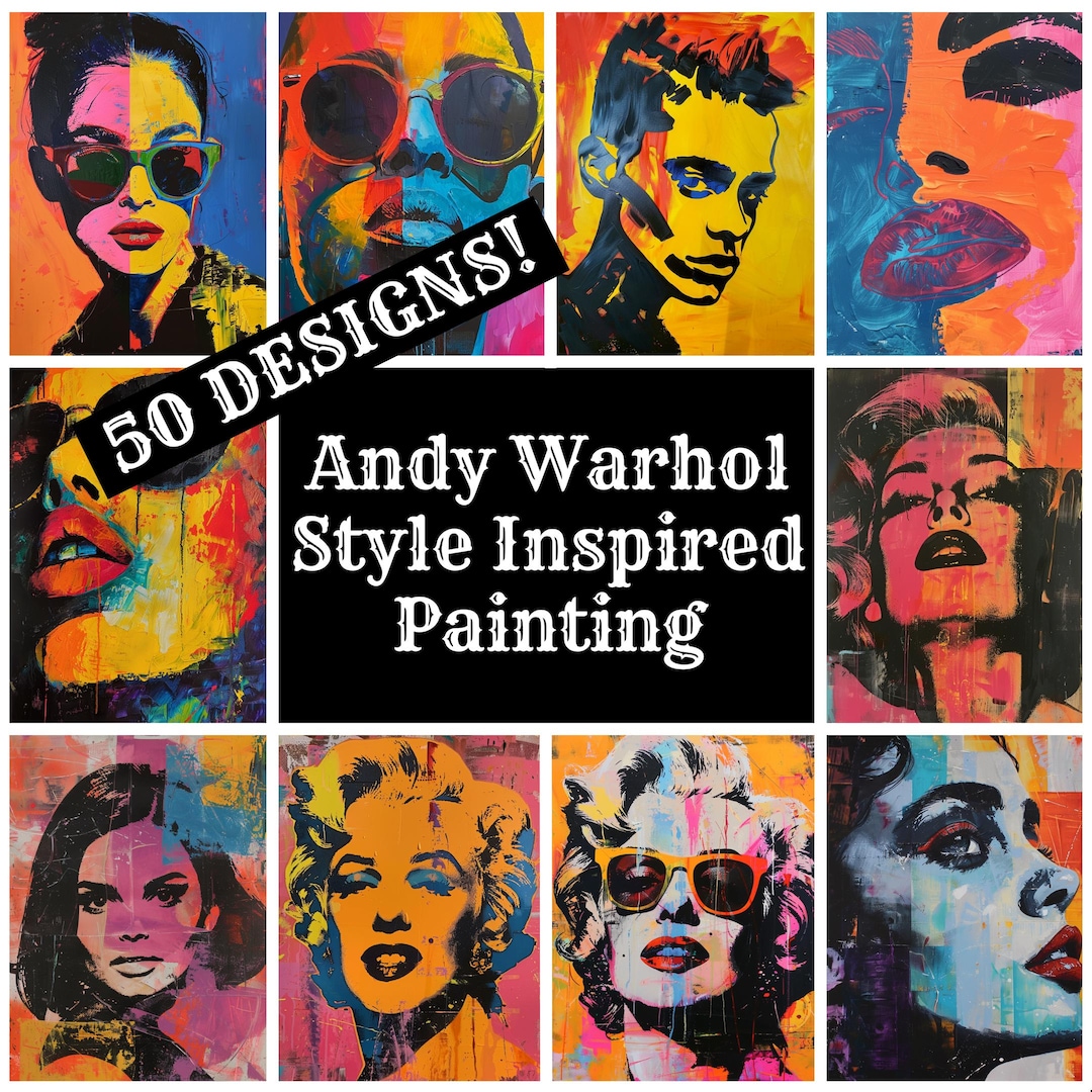Andy Warhol Style Painting Paper: Journal & Scrapbook (digital Download ...