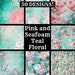 Pink and Teal Floral Digital Paper: High-resolution Scrapbook (digital ...