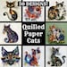 Quilled Paper Cats Paper, Quilled Paper Cats Printable Paper, Quilling ...