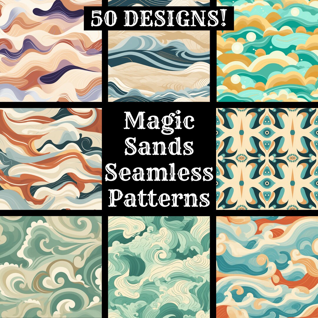 Magic Sands Seamless Digital Paper, Printable Scrapbook Paper Seamless ...
