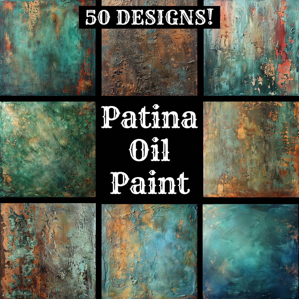 Patina Oil Paint Paper, Patina Oil Paint Printable Paper, Vintage ...