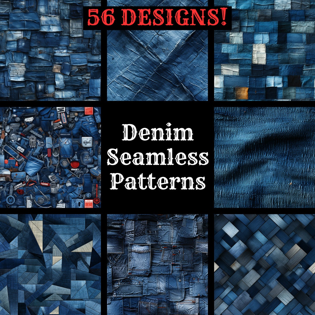 Denim Seamless Digital Paper, Printable Scrapbook Paper Seamless ...