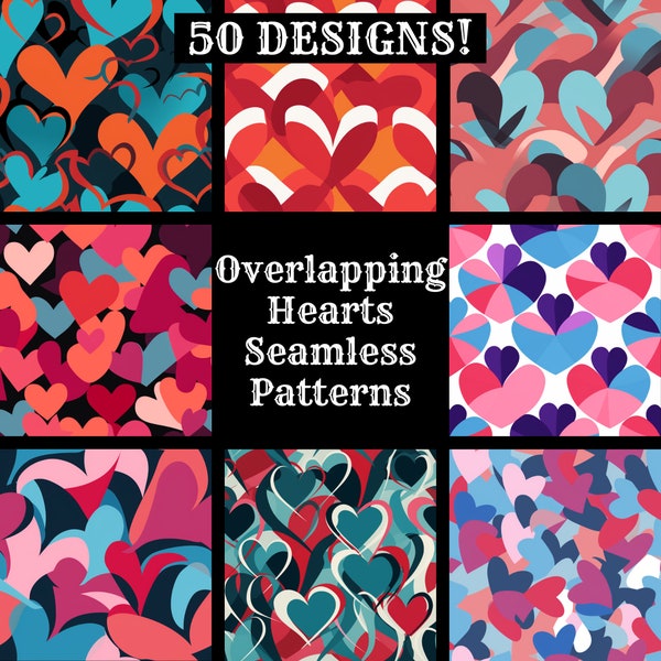 Overlapping Hearts - Etsy