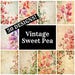 Vintage Sweet Pea Digital Paper: Scrapbook Journal Inserts (PNG) - Etsy