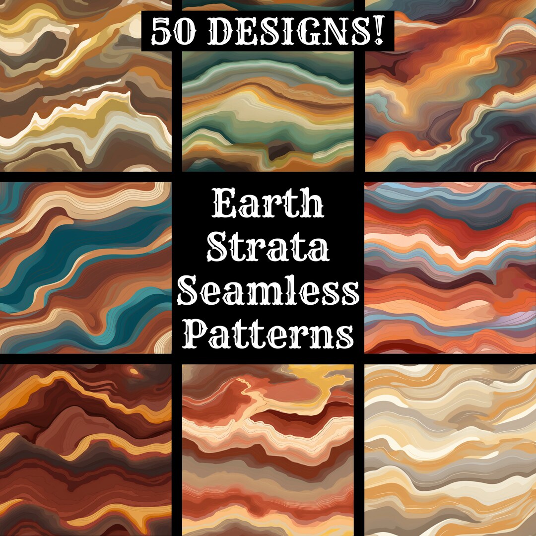 Earth Strata Seamless Pattern: Scrapbook Paper Textures (digital ...
