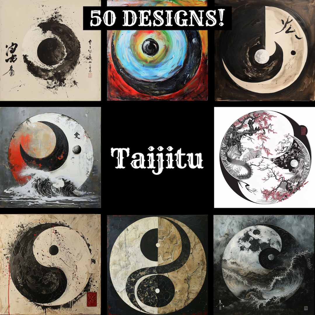 Taijitu Paper, Taijitu Printable Paper, Vintage Taijitu, Taijitu ...