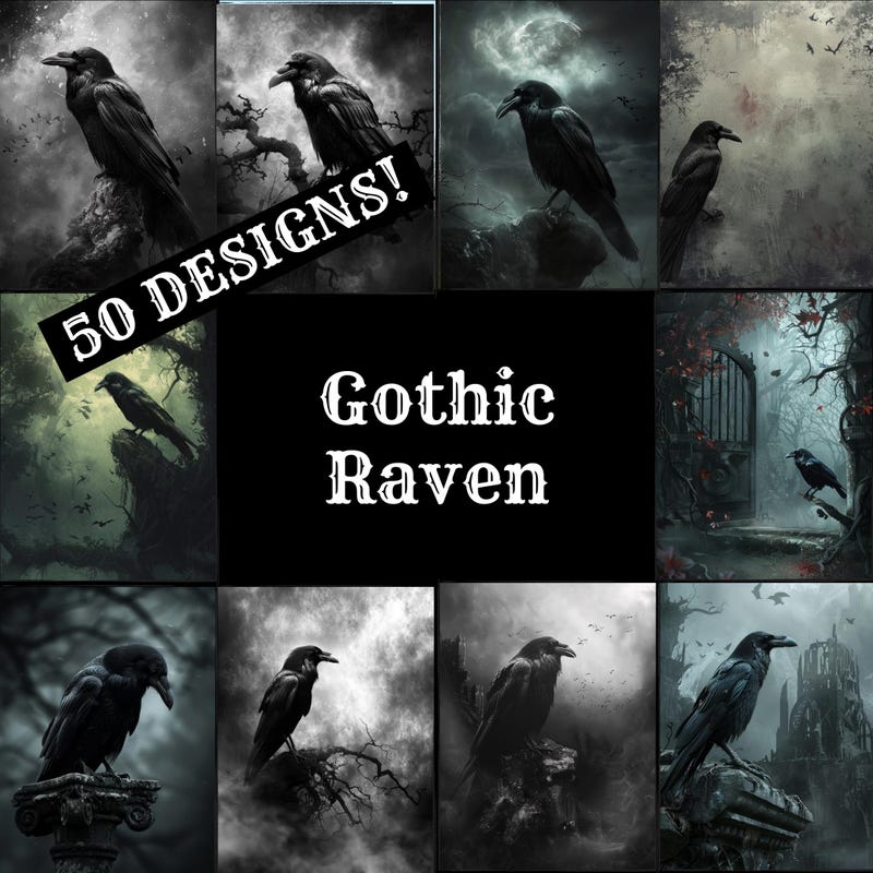 Raven Printable - Etsy