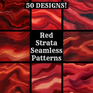 Red Strata Seamless Digital Paper, Printable Scrapbook Paper Seamless ...