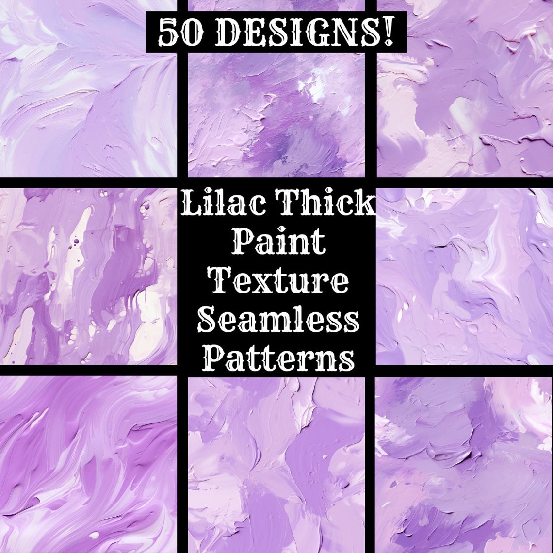 Lilac Thick Paint Texture Seamless Digital Paper, Printable Scrapbook ...