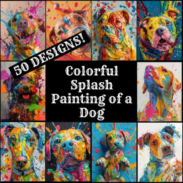 Dog Splash Painting - Etsy