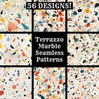 Terrazzo Texture Pack, Terrazzo Digital Paper, Colorful Mosaic ...