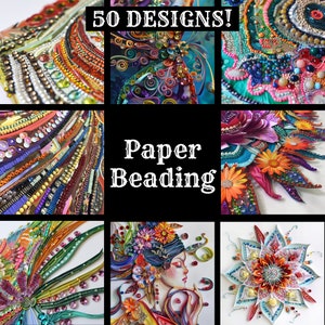 Paper Beading Paper, Paper Beading Printable Paper, Vintage Paper ...