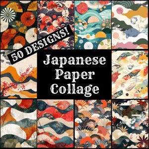 Japanese Paper Collage: Vintage Scrapbook Paper (digital Download) - Etsy