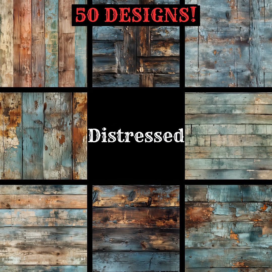 Seamless Distressed Wood Digital Paper Printable Scrapbook Paper Wood ...
