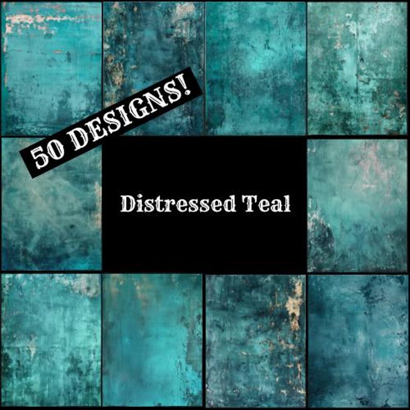 Distressed Teal - Etsy
