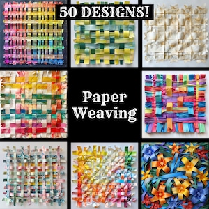 Paper Weaving Paper, Paper Weaving Printable Paper, Vintage Paper ...