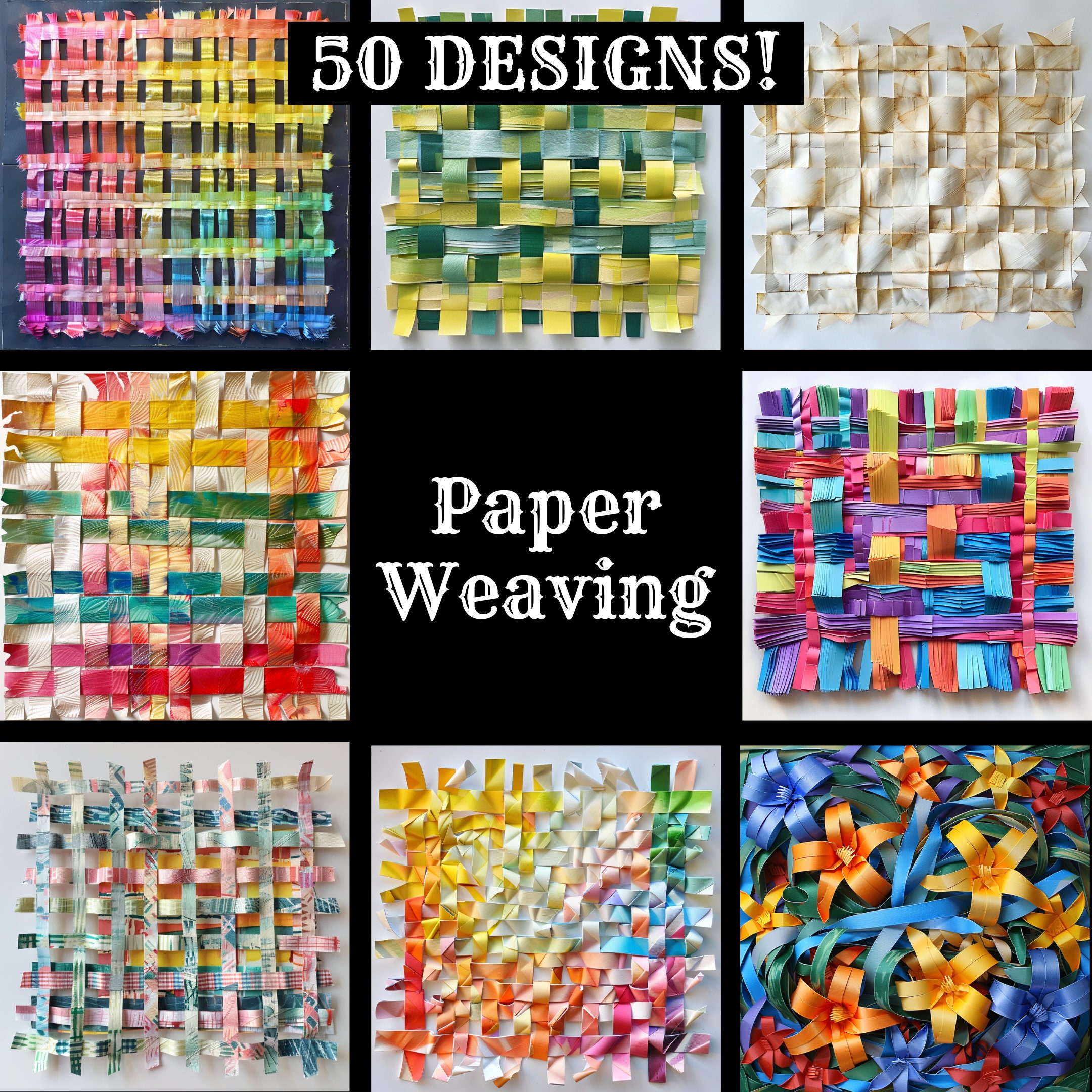 Paper Weaving Paper, Paper Weaving Printable Paper, Vintage Paper ...