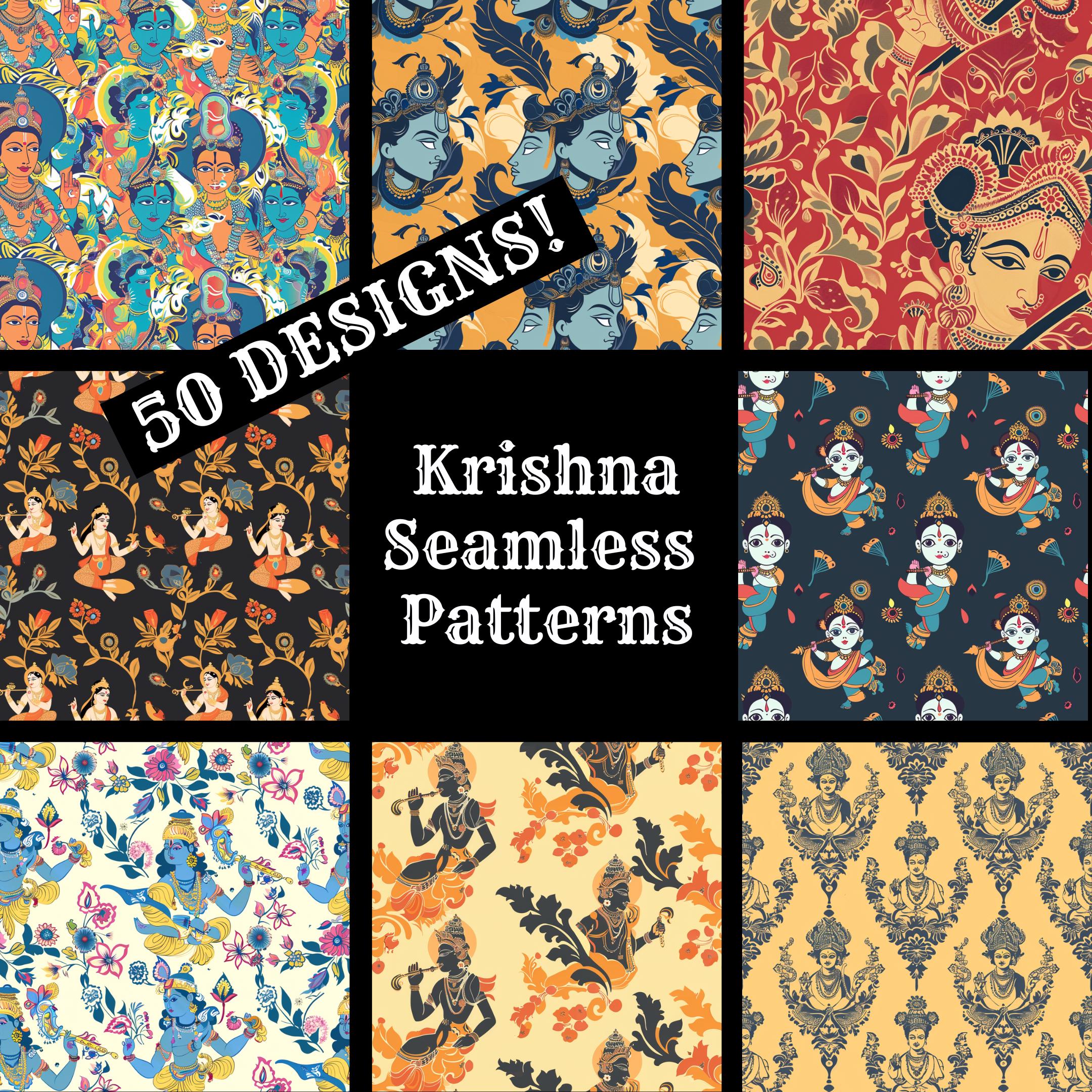 Krishna Seamless Pattern: Printable Scrapbook Paper (digital Download ...