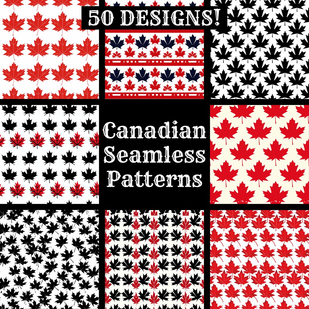 Canadian Seamless Digital Paper, Printable Scrapbook Paper Seamless ...