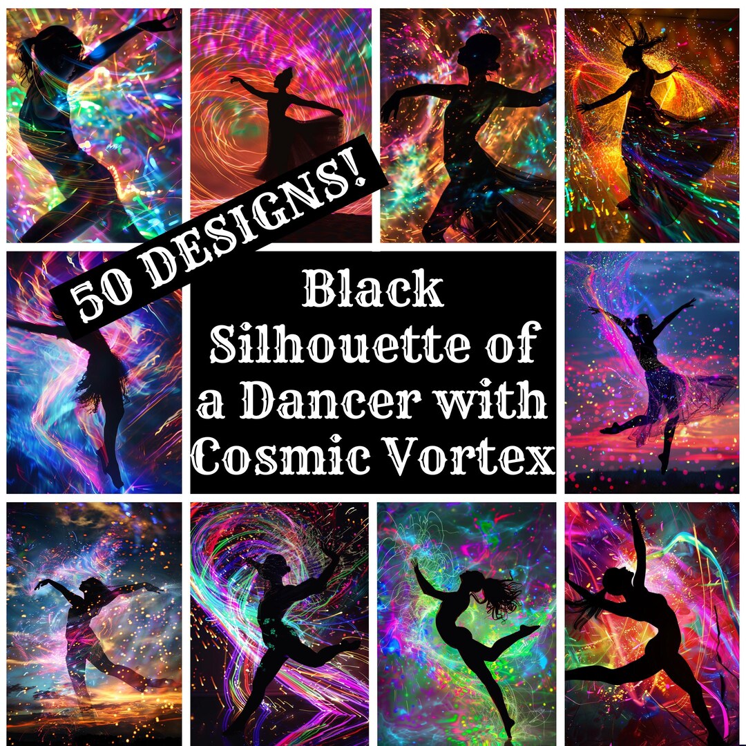 Cosmic Dancer Silhouette: Vintage Journal Paper (digital Download) - Etsy