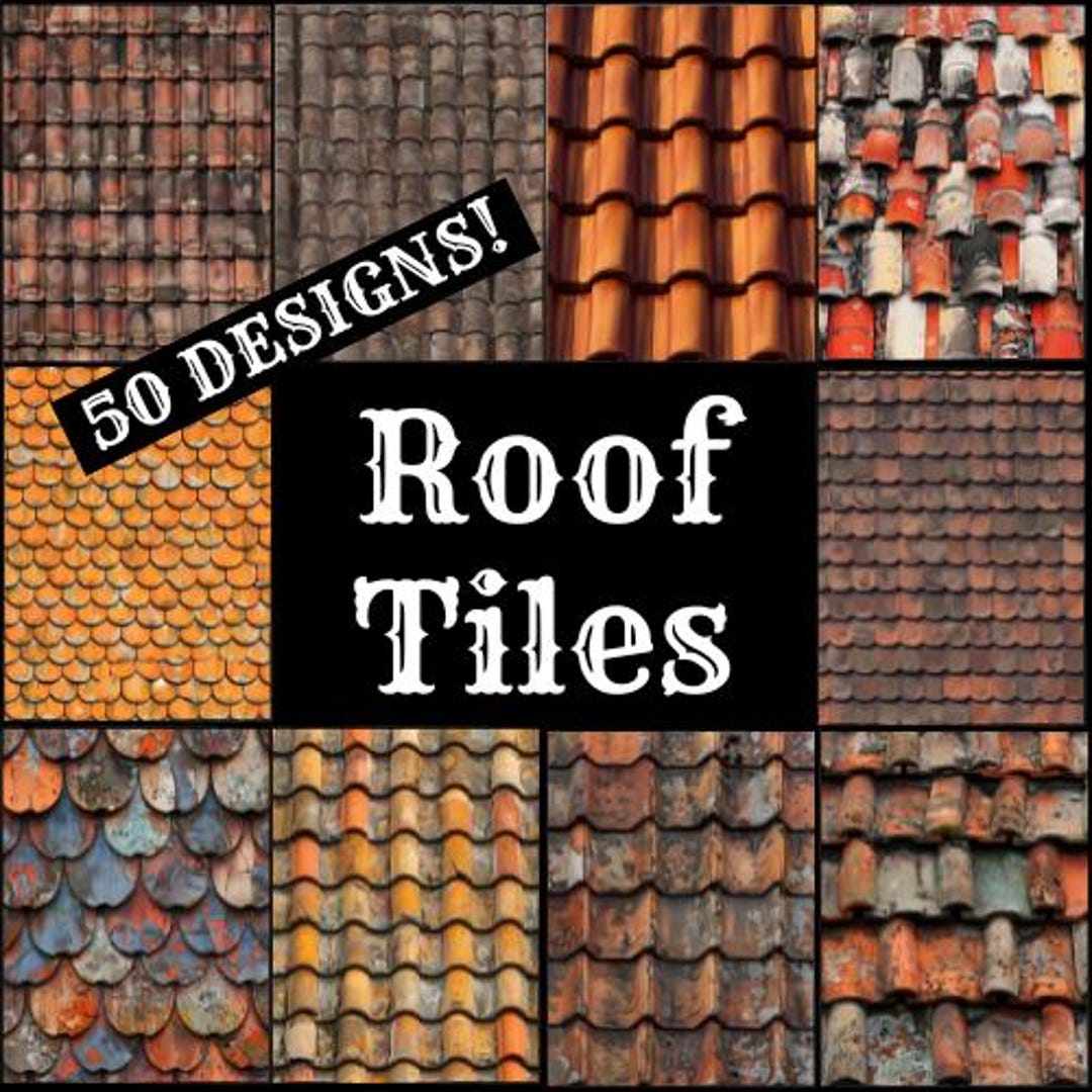 Roof Tiles Journal Paper, Roof Tiles Printable Paper, Vintage Journal ...