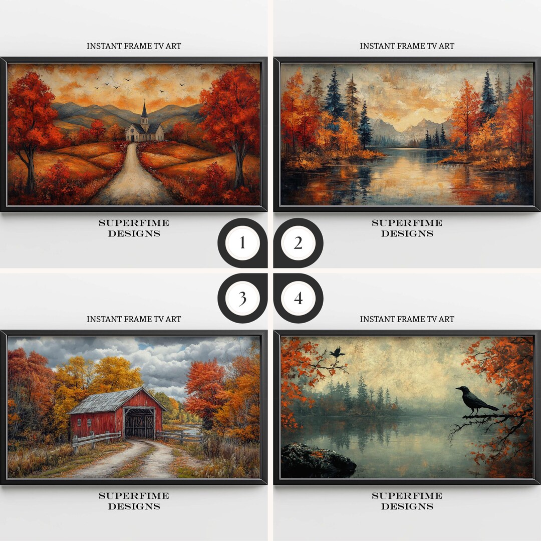 Thanksgiving TV Art: Calming Autumn Scenery Screensaver (digital ...